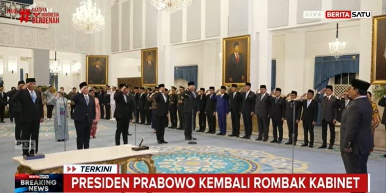 Presiden Reshuffle Kabinet Merah Putih: Berikut Daftar Menteri-Wakil Menteri dan Pejabat yang ...
